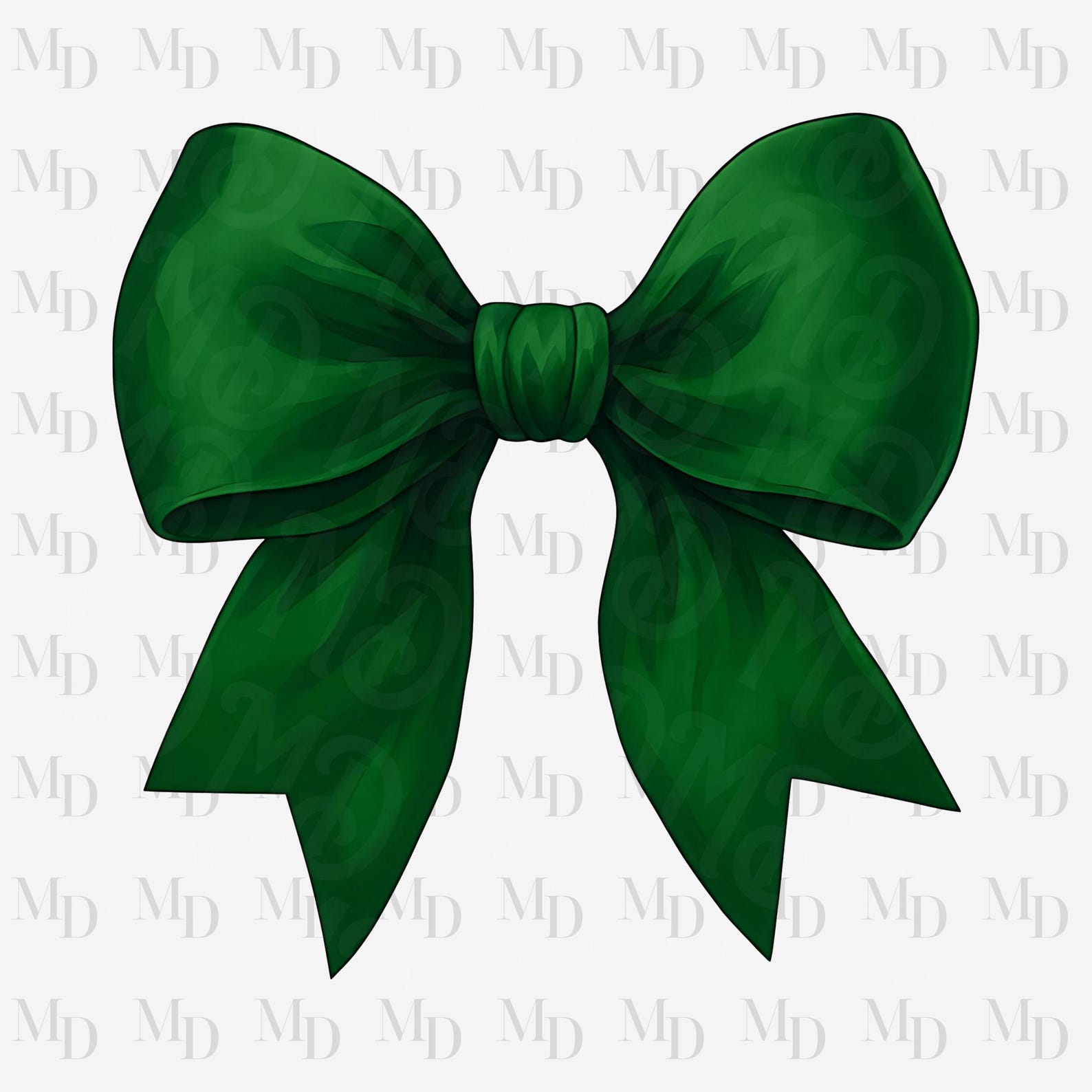 Dark Green Big Bow PNG, Sublimation, Clipart, Coquette Design (digital ...