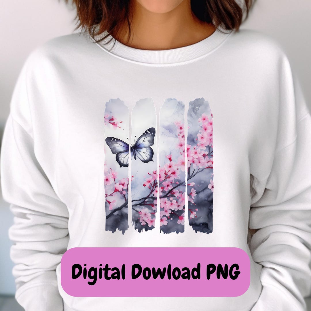Butterfly Brushstroke PNG, Sublimation, Clipart, Instant Download ...