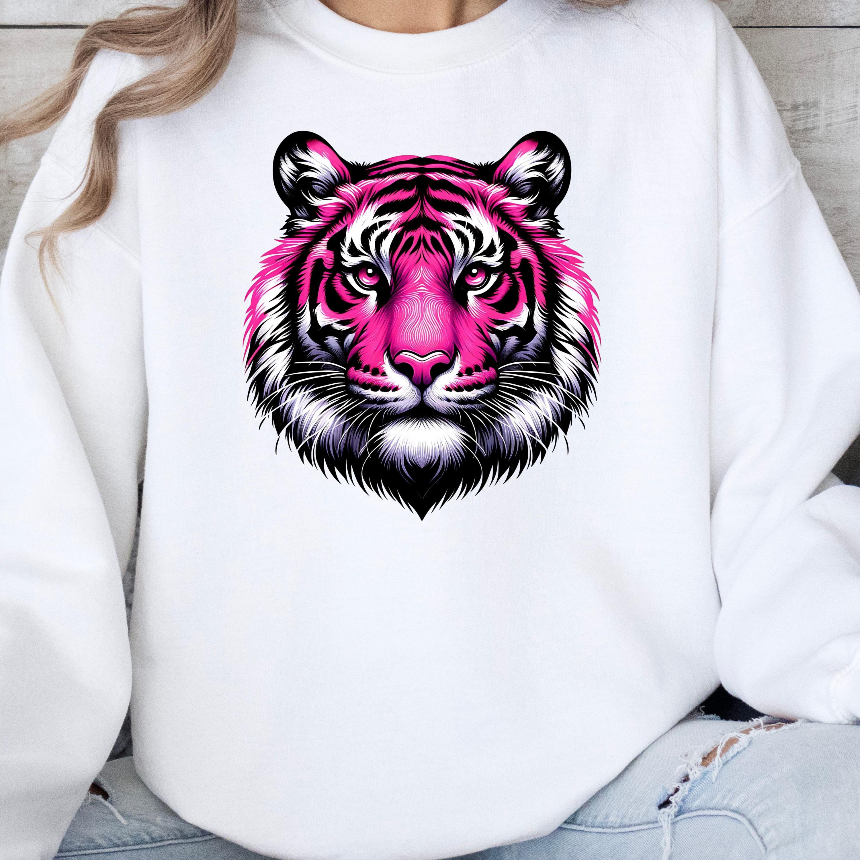 Pink and Black Tiger Face PNG, Tiger Clipart, Instant Download, Digital ...