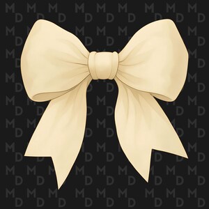 Cream Big Bow PNG, Instant Download, Clipart, Coquette Design ...