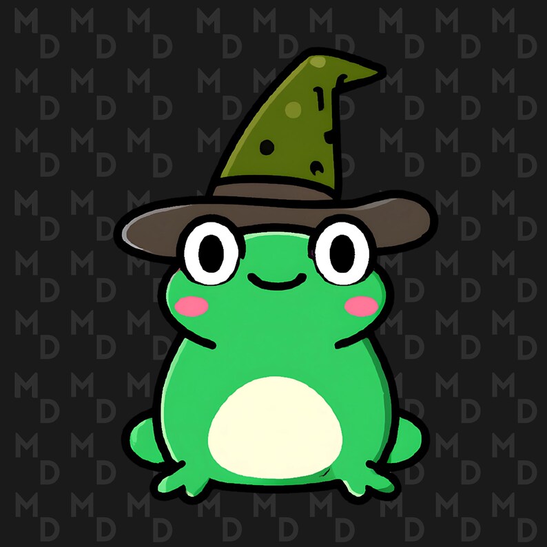 Cute Wizard Frog Design PNG, Sublimation, Instant Download, Digital ...