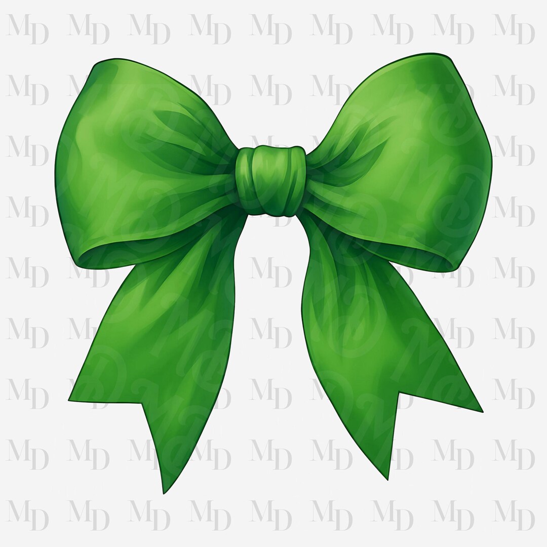 Medium Sea Green Big Bow PNG, Sublimation, Clipart, Coquette Design ...