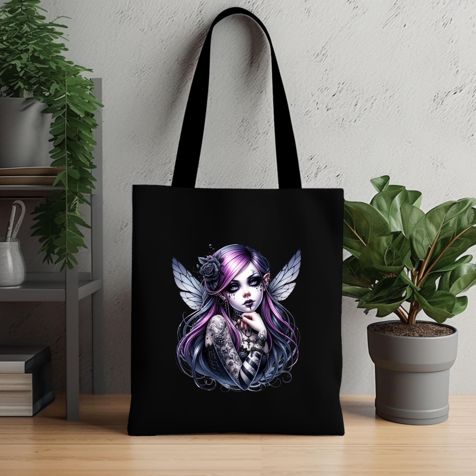 Thinking Goth Fairy PNG, Instant Download, Goth Fairy Design, Digital ...