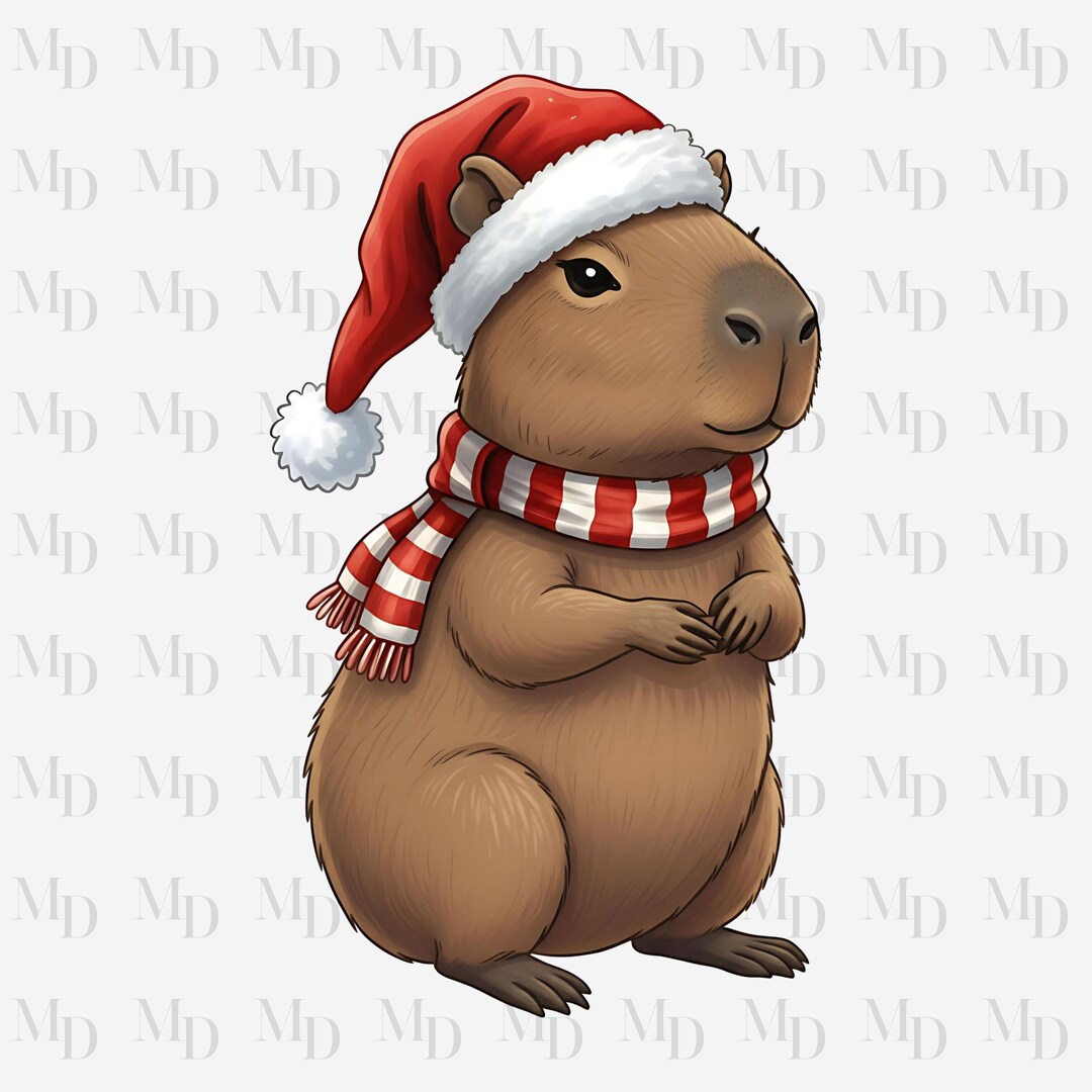Capivara fofa de Natal PNG, desenho de capivara de Natal, download ...