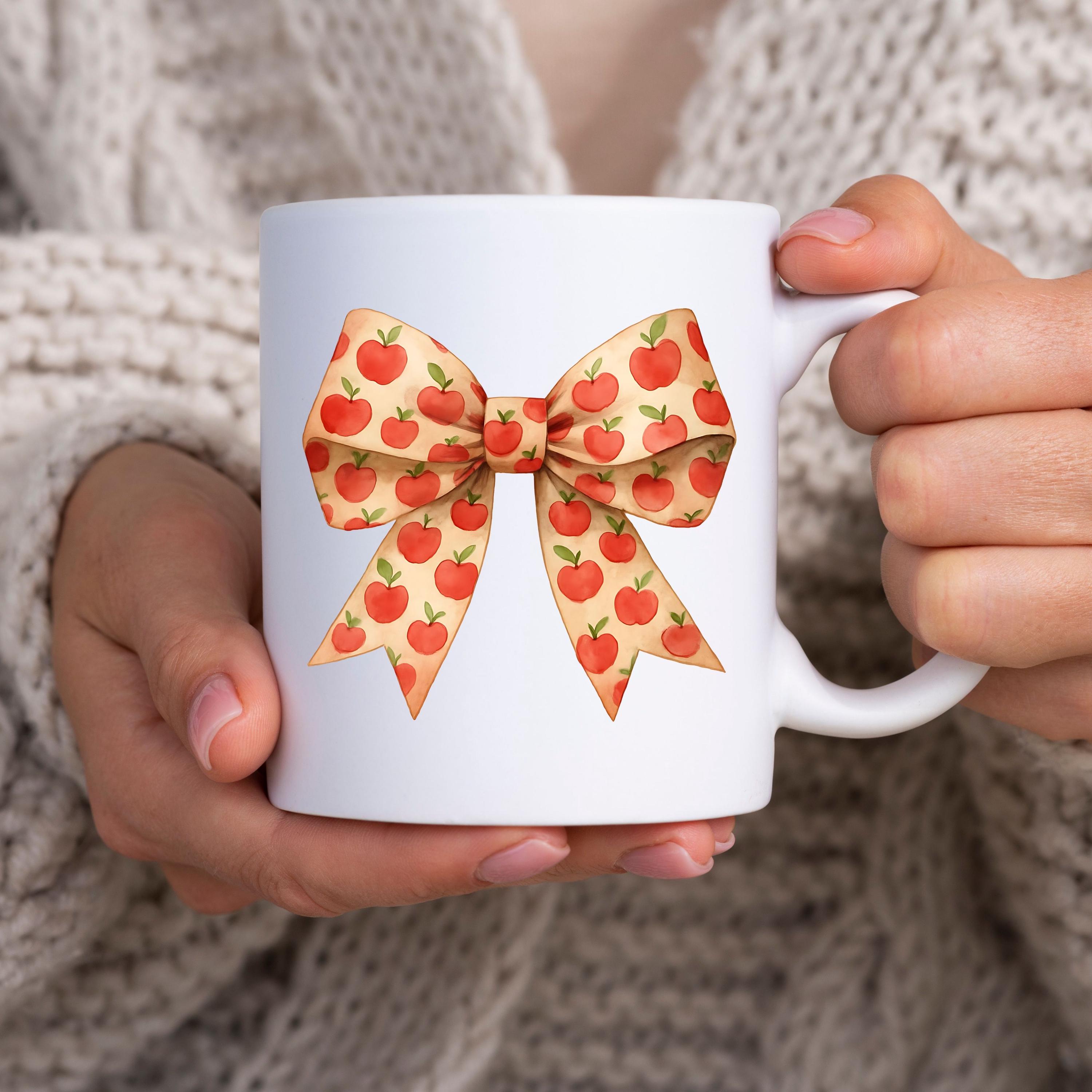 Red Apple Bow PNG, Sublimation, Digital Download, Instant Download ...