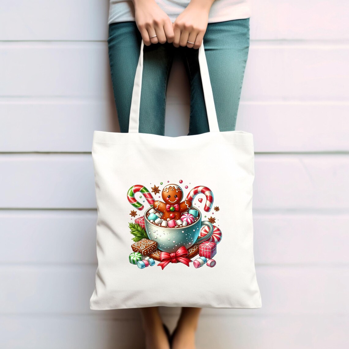 Christmas Gingerbread Man Hot Coco PNG, Instant Download, Digital ...