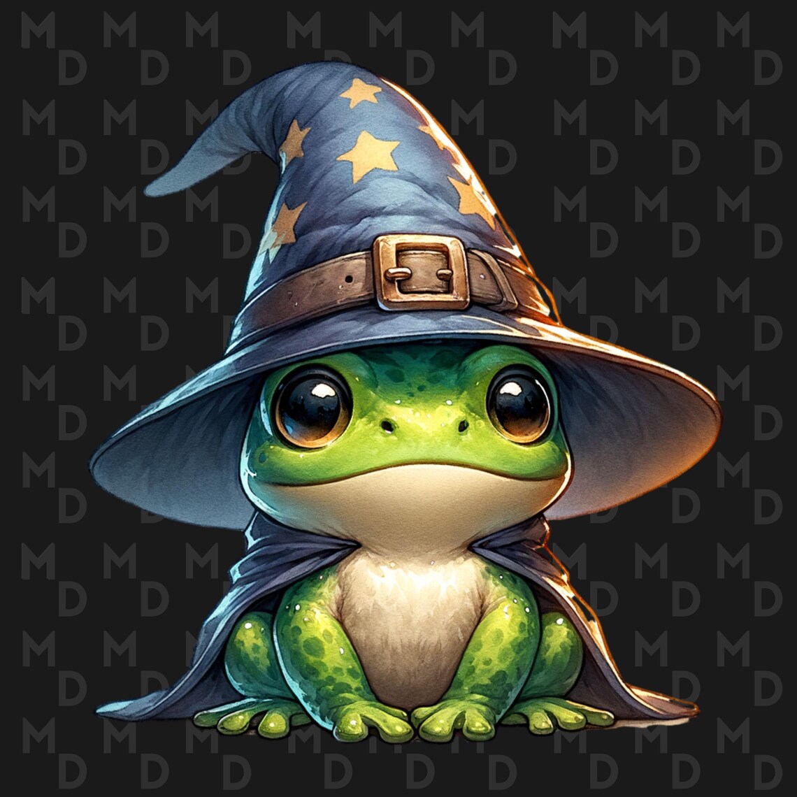 Wizard Frog PNG, Instant Download, Clipart, Frog Design, Watercolor ...