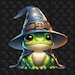 Wizard Frog PNG, Instant Download, Clipart, Frog Design, Watercolor ...