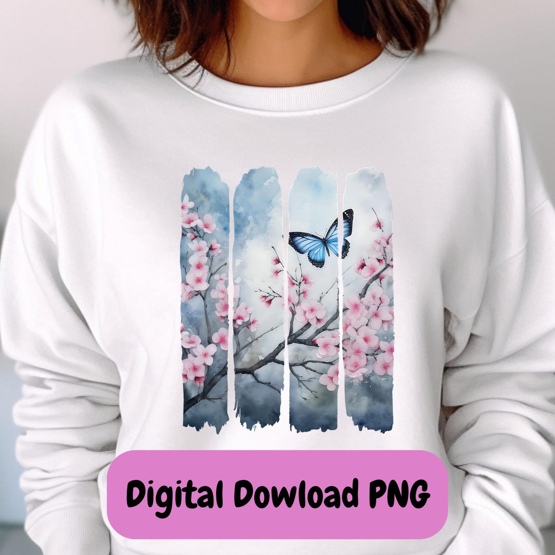 Butterfly Brushstroke PNG, Sublimation, Clipart, Instant Download ...