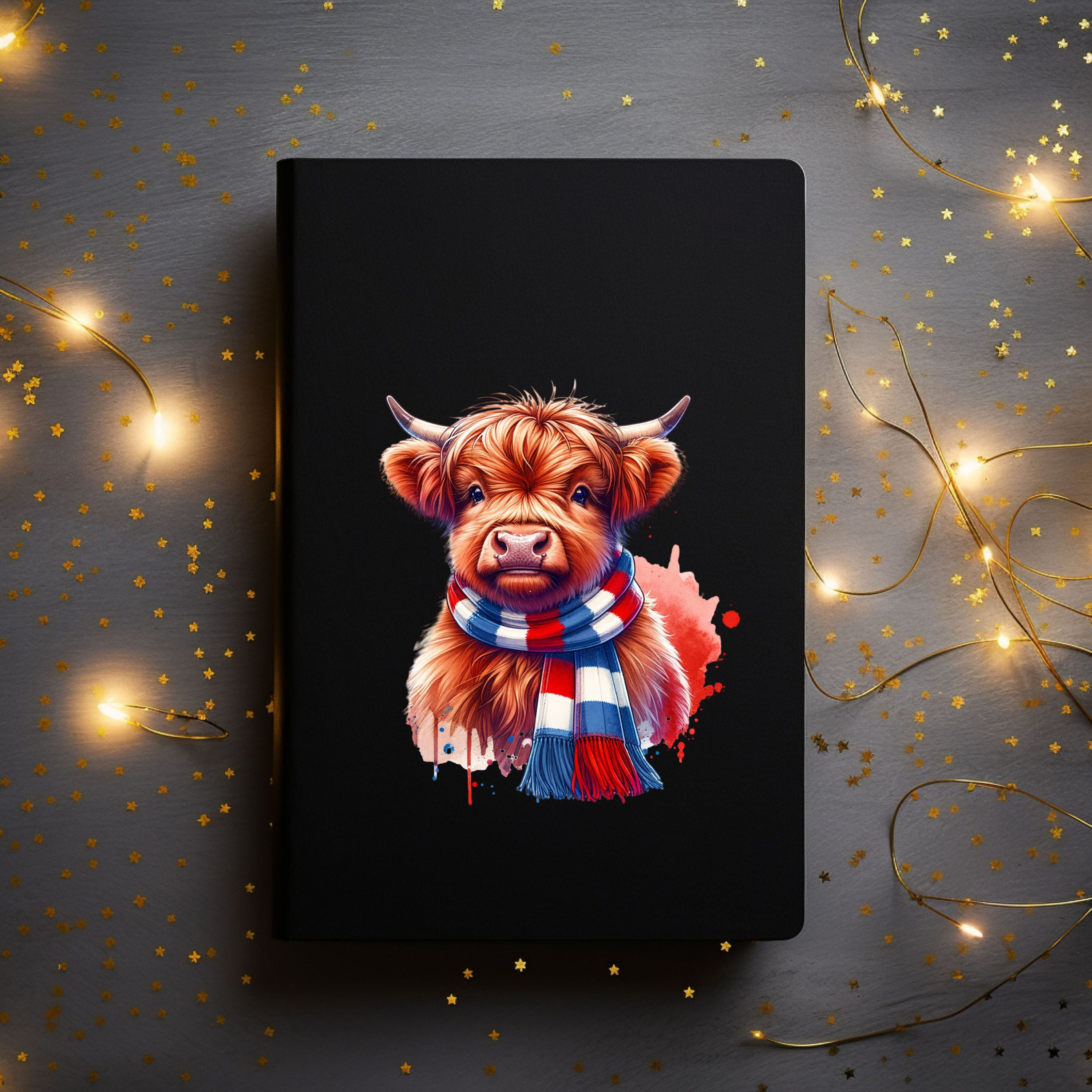 Red White and Blue Highland Cow PNG, Clipart, Instant Download, Digital ...