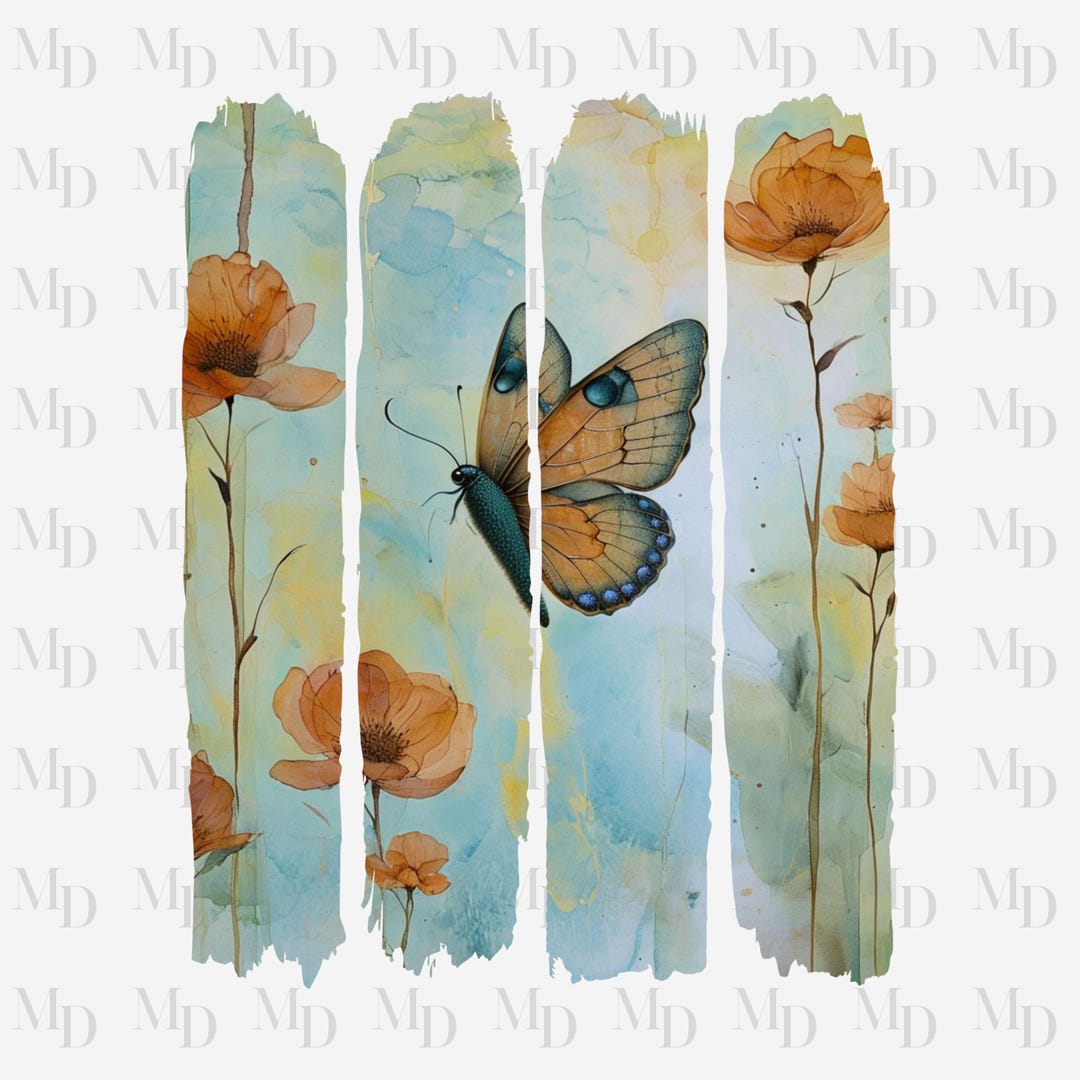 Butterfly Brushstroke PNG, Sublimation, Clipart, Instant Download ...