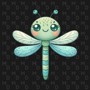 Cute Dragonfly PNG, Instant Download, Dragonfly Clipart, Sublimation ...
