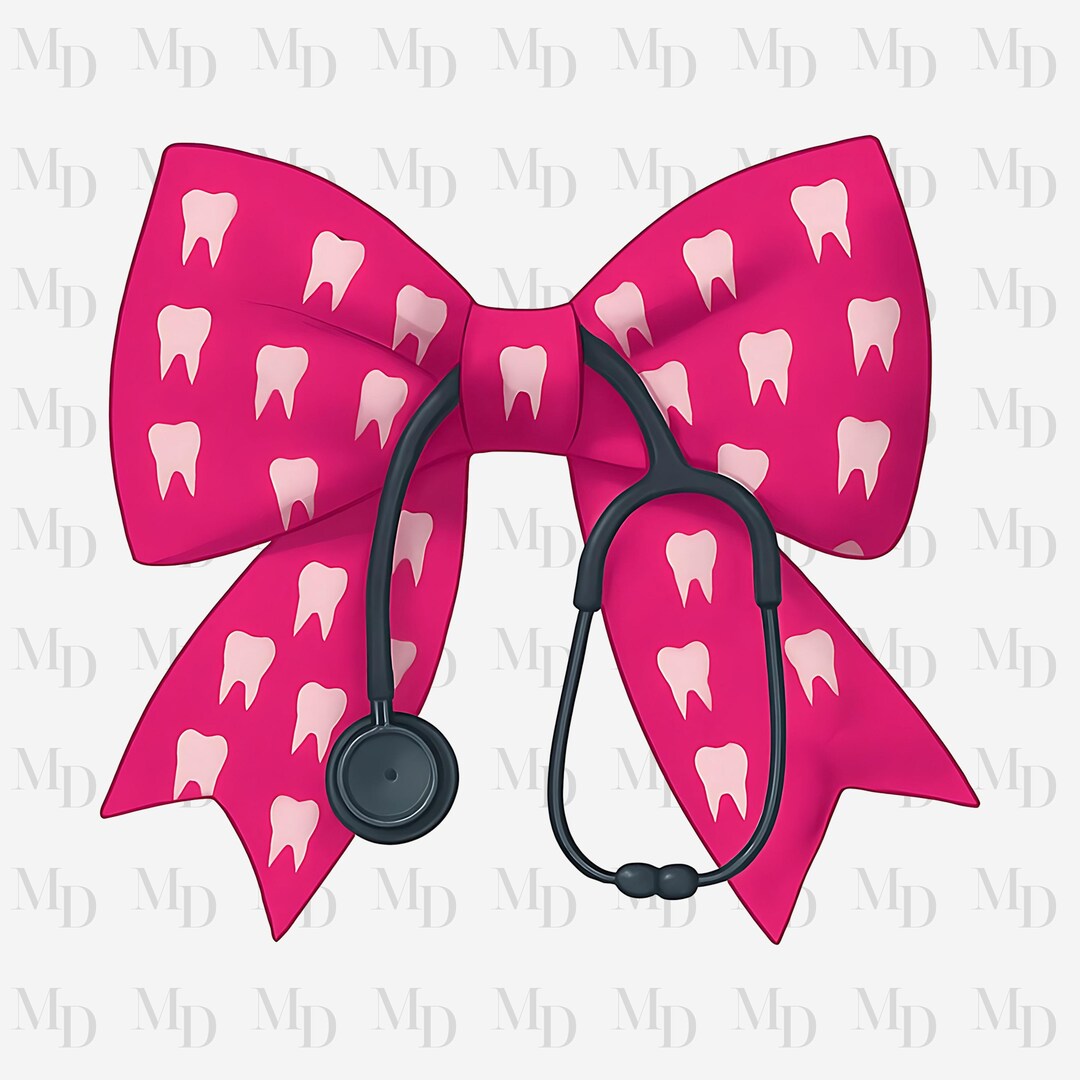 Tooth Bow PNG, Teeth, Dentist, Dental Assistant, Sublimation, Instant ...