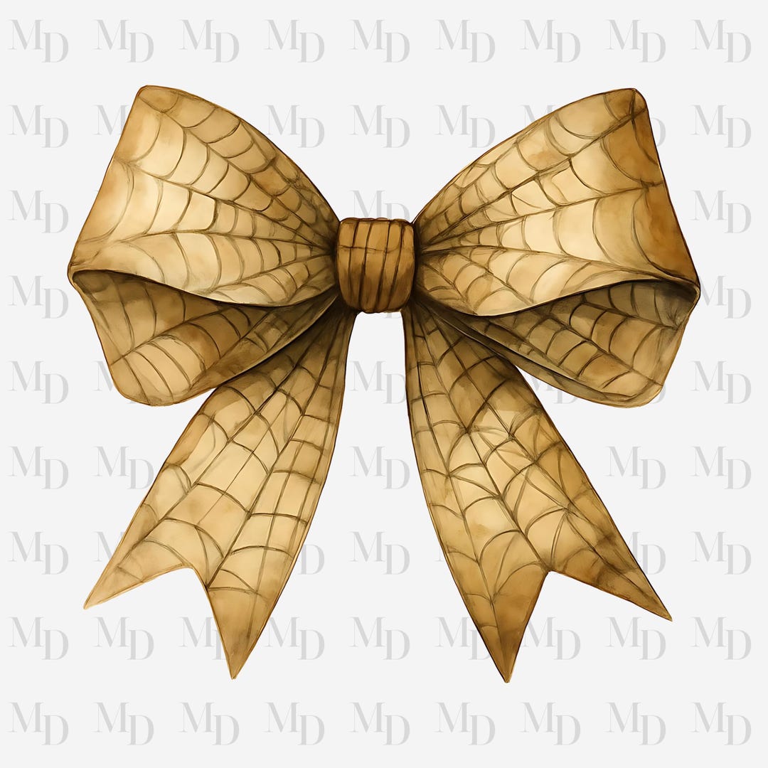 Bronze Spider Web Bow PNG, Sublimation, Digital Download, Instant ...