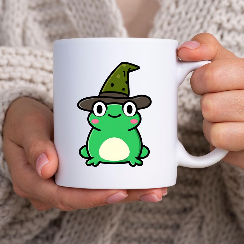 Cute Wizard Frog Design PNG, Sublimation, Instant Download, Digital ...