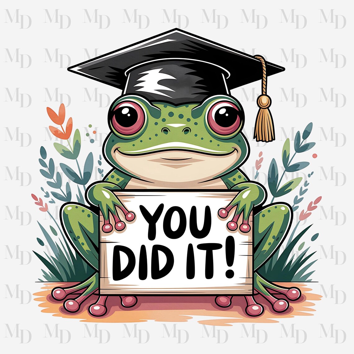 Graduation Frog PNG, Graduate, Frogs, Sublimation, Clipart, Digital ...