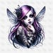 Thinking Goth Fairy PNG, Instant Download, Goth Fairy Design, Digital ...
