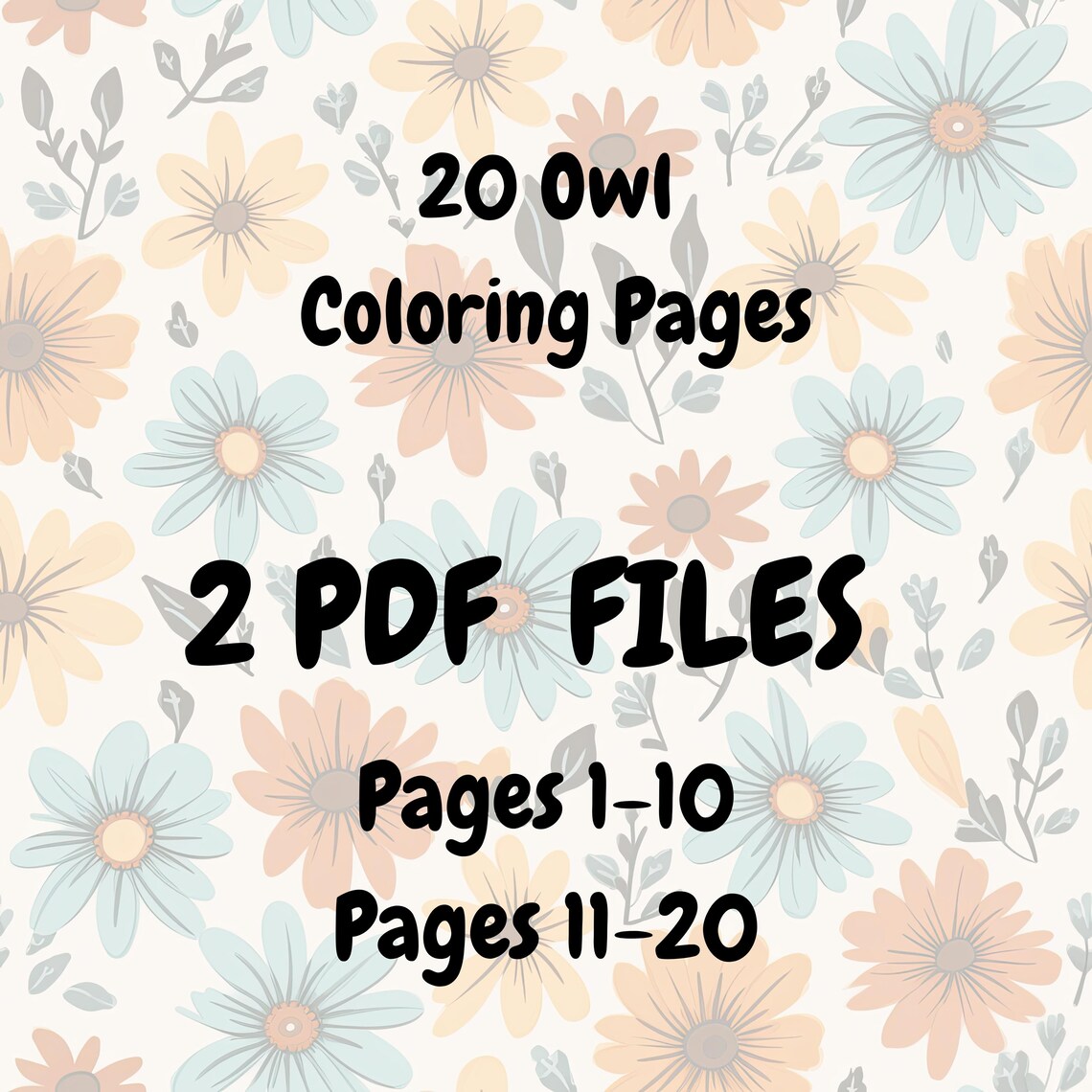 Owl Coloring Page, Instant Download, Printable, 20 Assorted Pages ...
