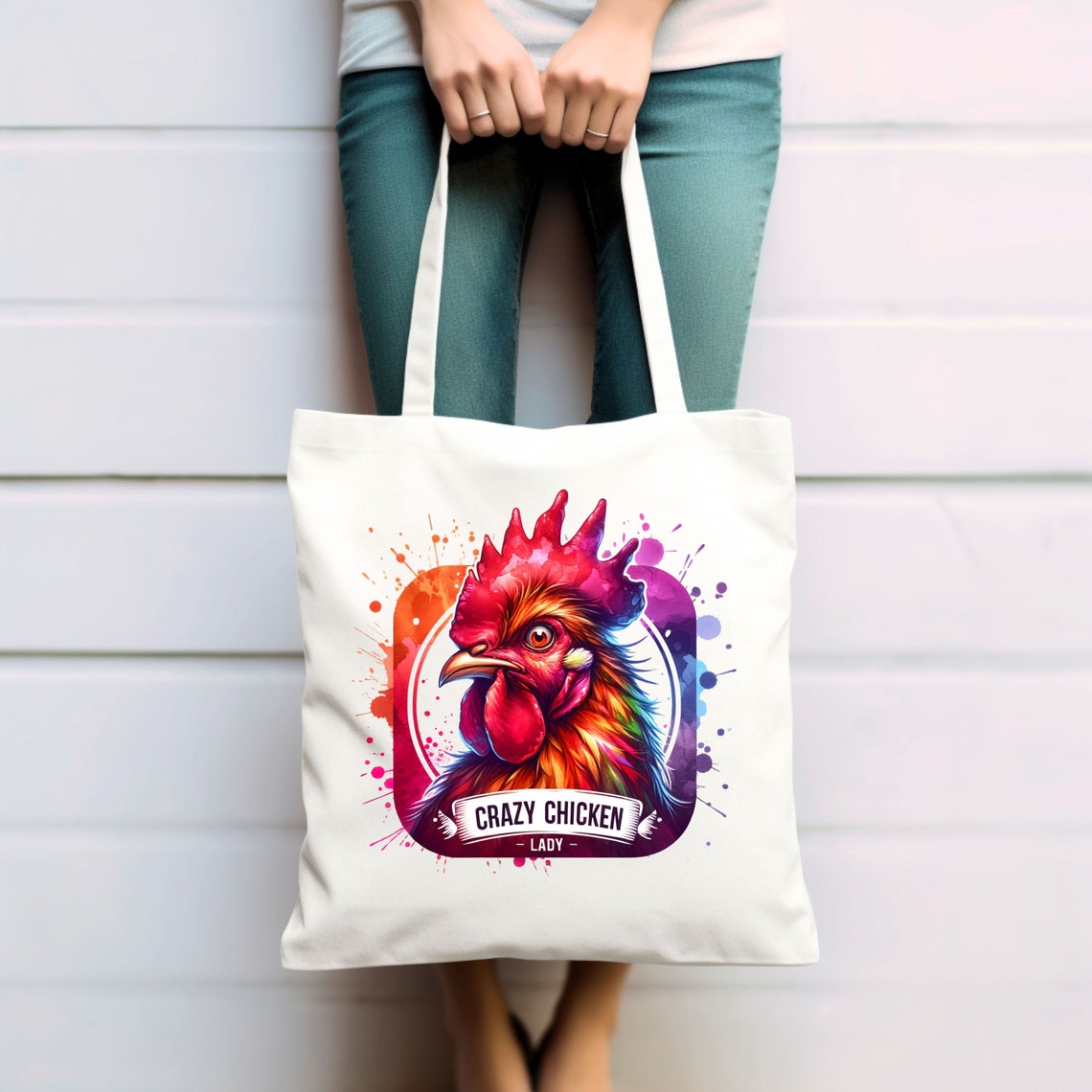 Crazy Chicken Lady PNG, Clipart - Etsy
