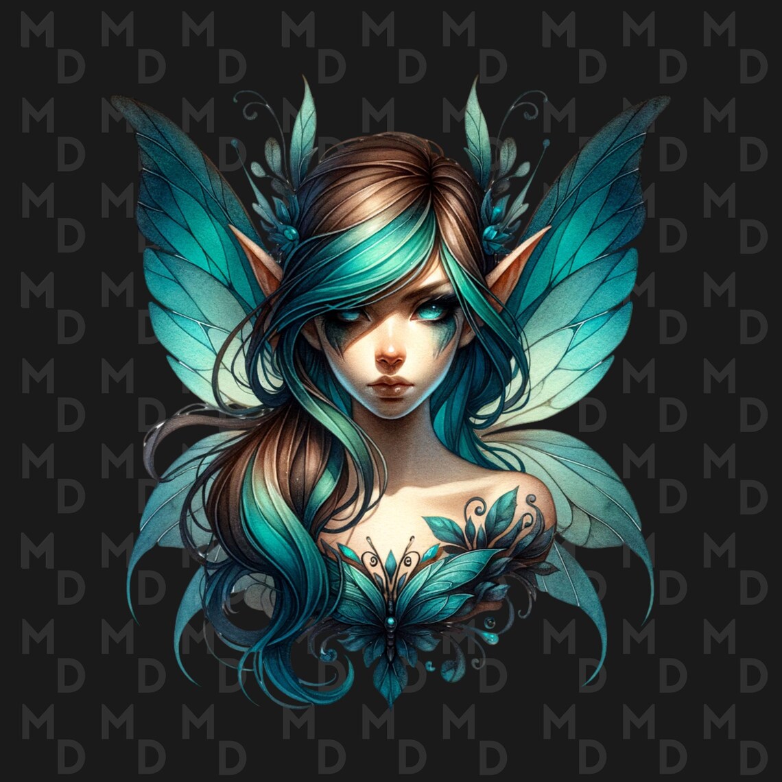 Magical Bright Eyes Goth Fairy PNG, Instant Download, Goth Fairy Design ...