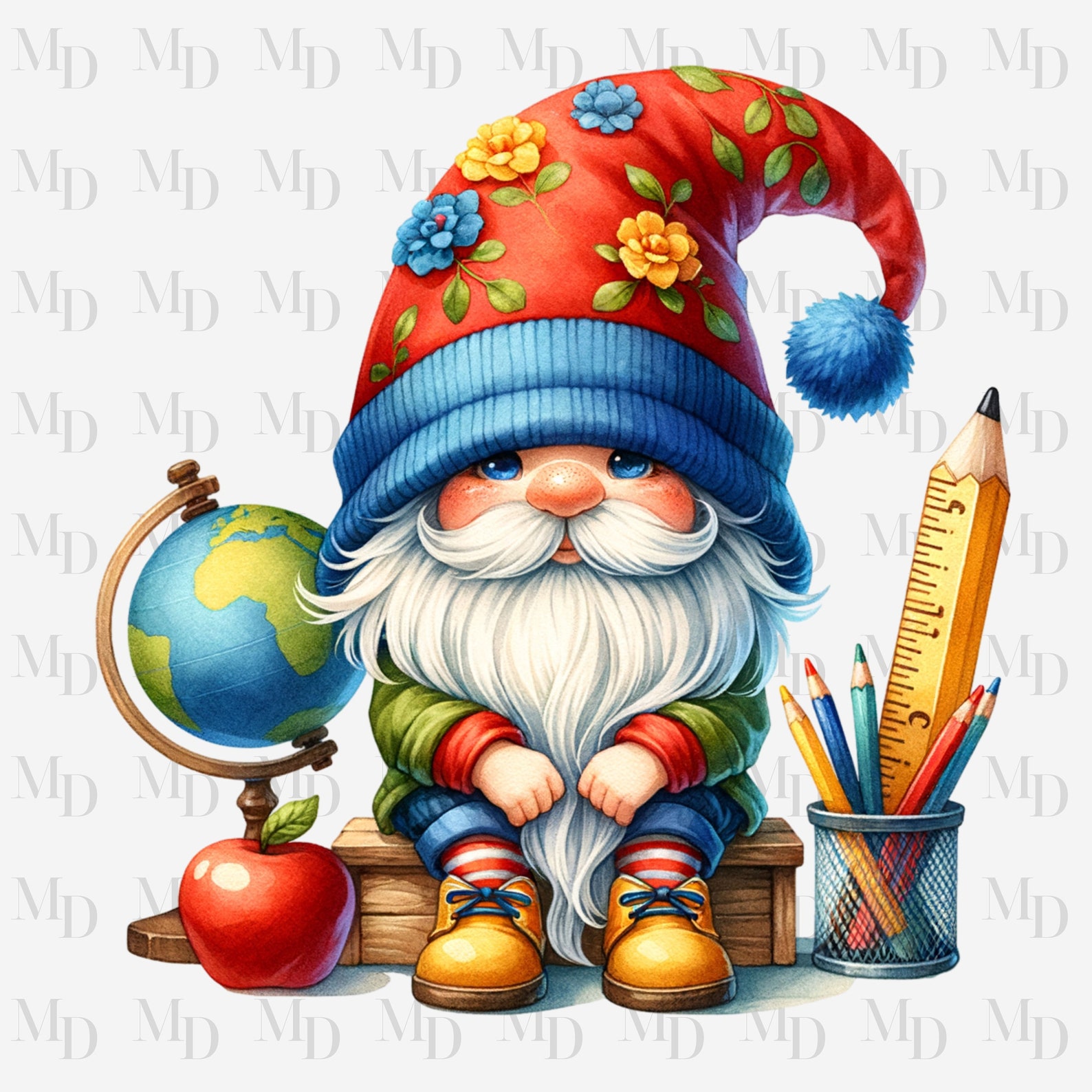 Gnome Teacher PNG, Instant Download, School Clipart, Gnome Teacher ...
