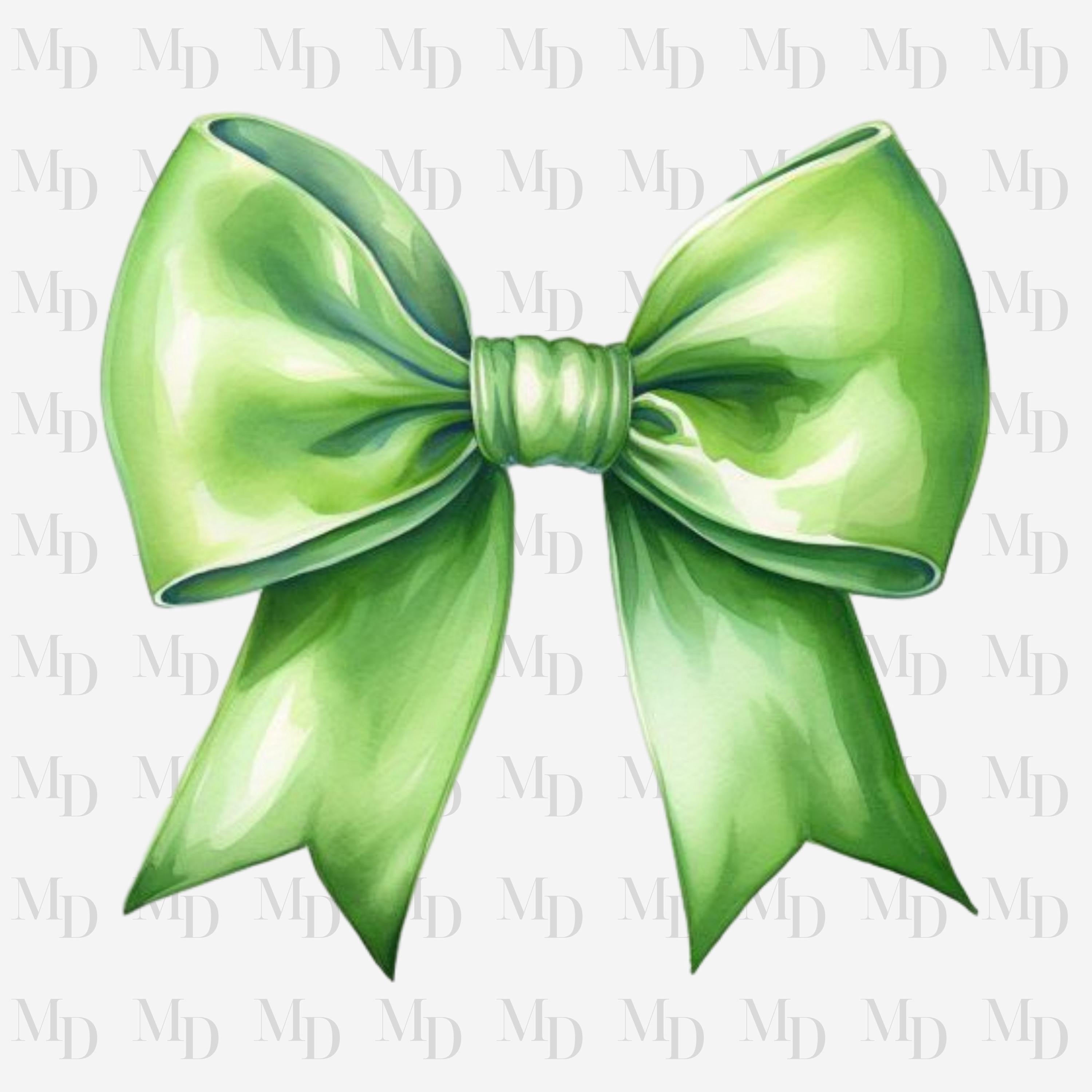 Vintage Green Big Bow PNG, Sublimation, Digital Download, Instant ...