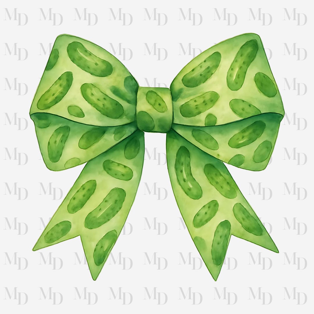Green Pickle Bow PNG, Sublimation, Digital Download, Instant Download ...