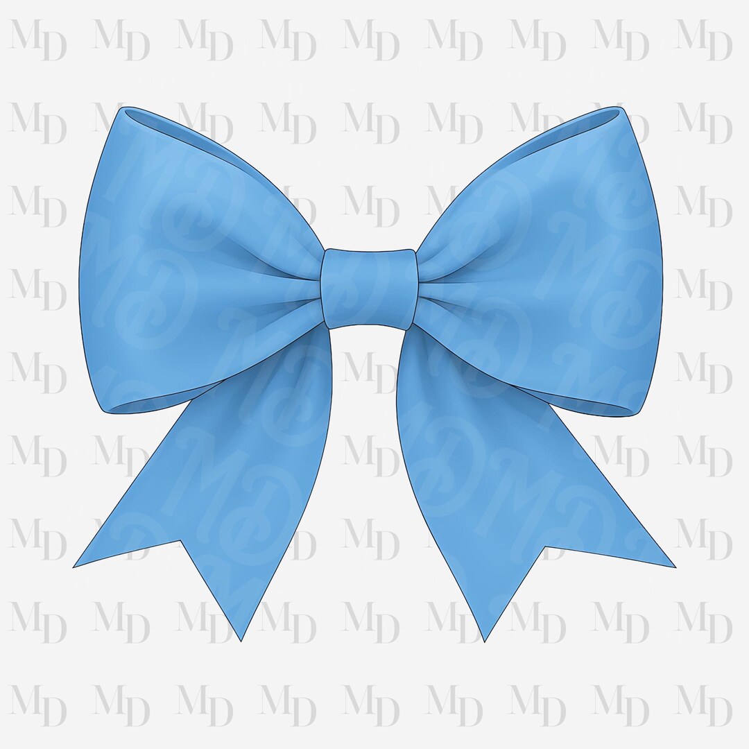 Blue Big Bow PNG, Columbia Blue Instant Download, Clipart, Coquette ...