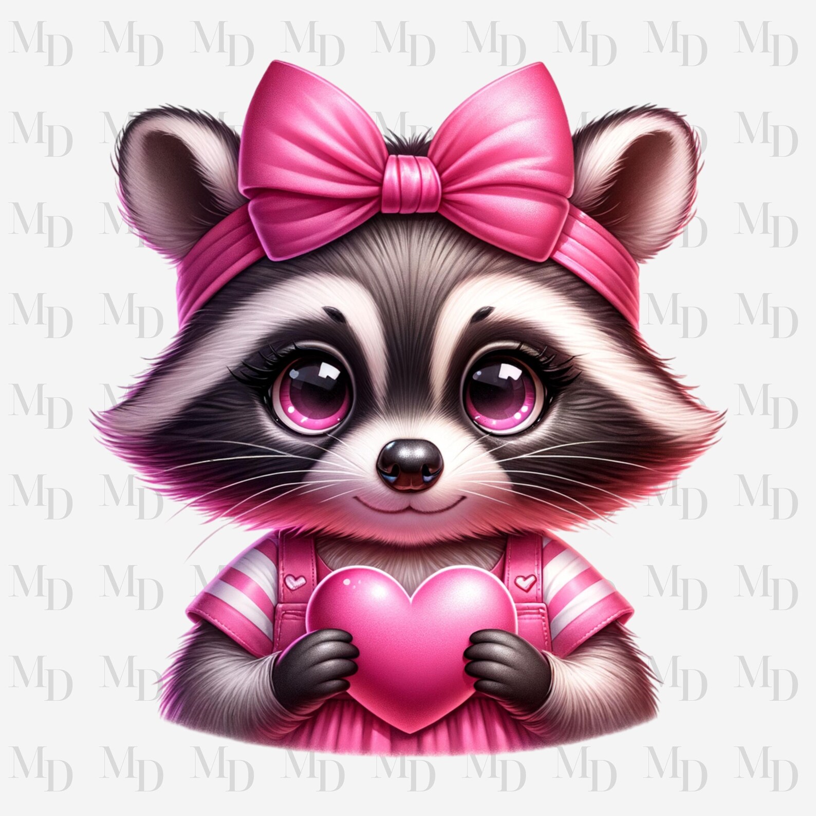 Cute Racoon Holding A Heart PNG, Instant Download, Digital, Sublimation ...