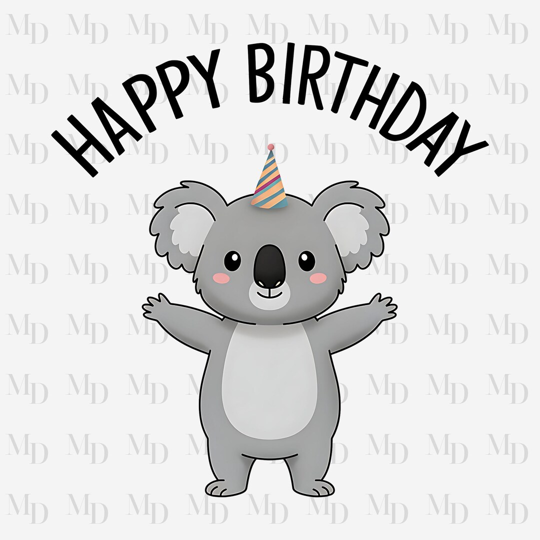 Kola Bear Happy Birthday PNG, Kola Design, Cute Birthday Design ...