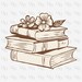 Stack of Books Vintage Style Design PNG, Sublimation, Instant Download ...
