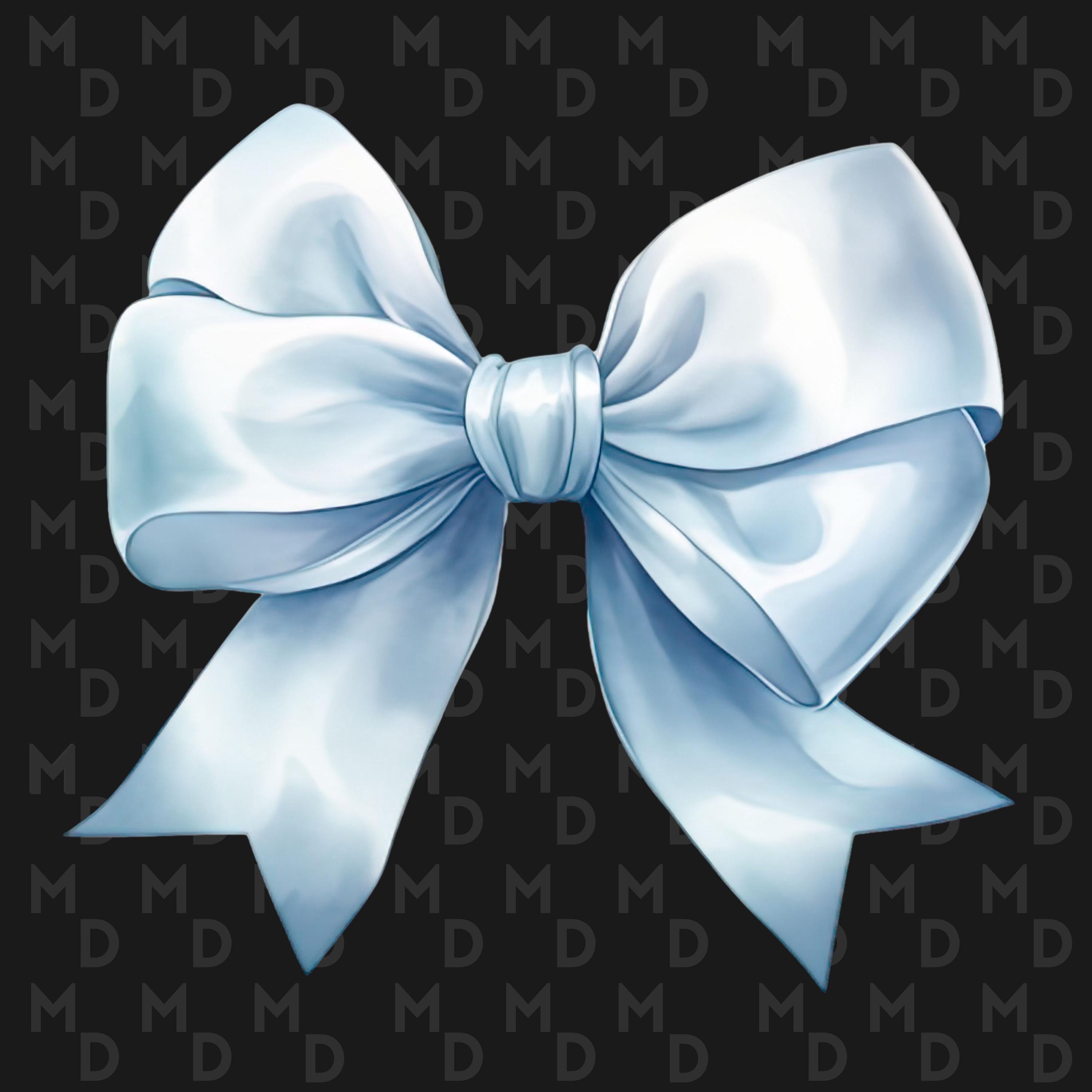 Light Blue Bow PNG, Instant Download, Clipart, Coquette Design ...