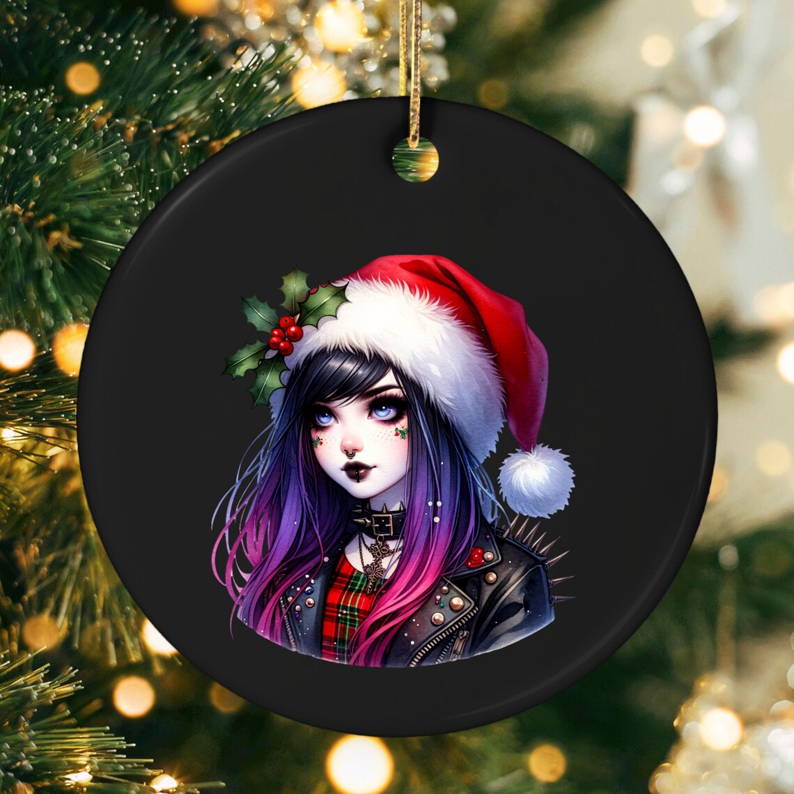 Christmas Goth Girl PNG, Clipart, Instant Download, Goth Christmas ...