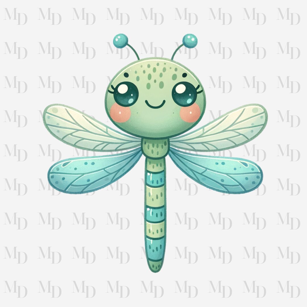 Cute Dragonfly PNG, Instant Download, Dragonfly Clipart, Sublimation ...