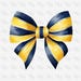 Purple and Yellow Tiger Stripe Bow PNG, Instant Download, School ...