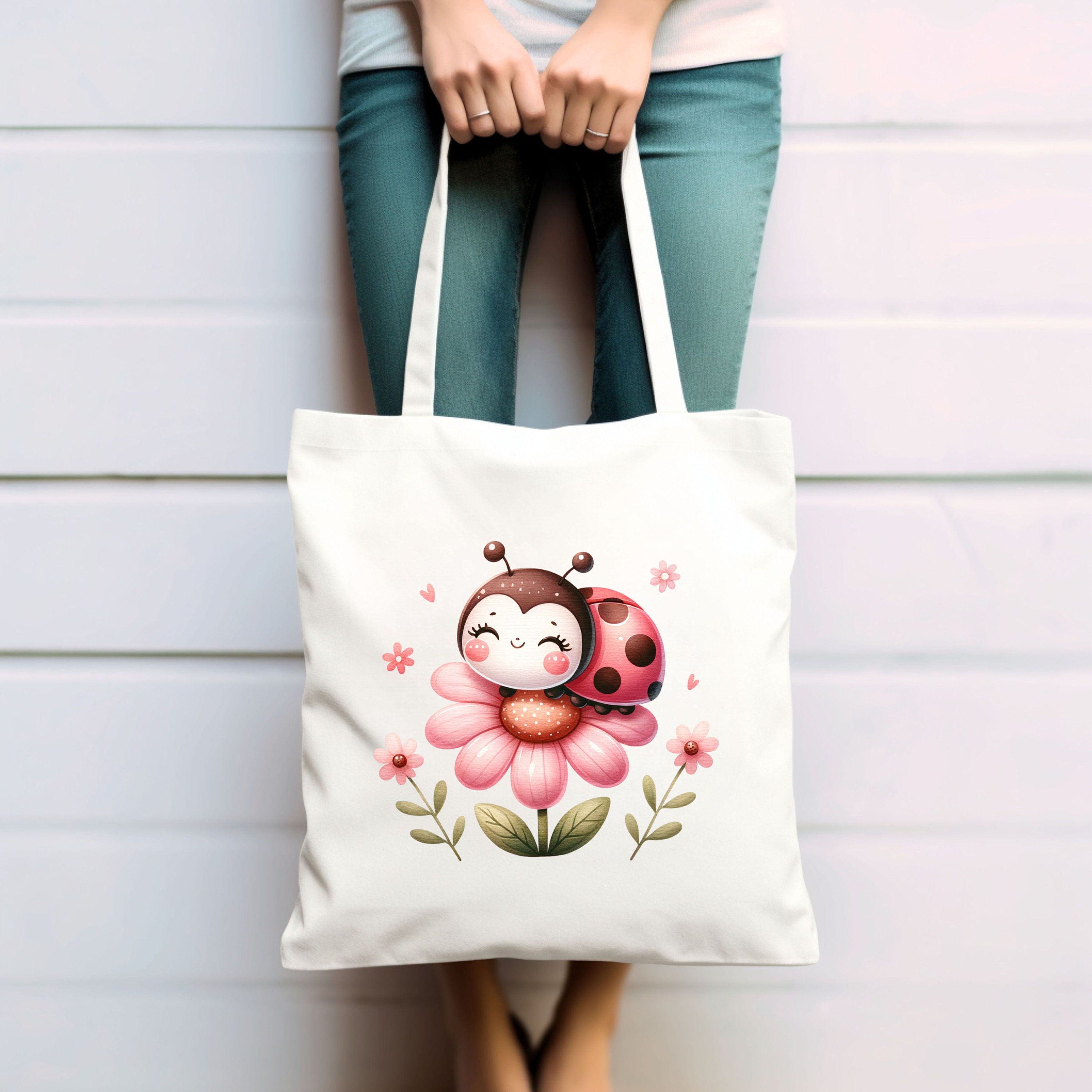 Cute Pink and Brown Ladybug PNG, Ladybug Clipart, Instant Download ...