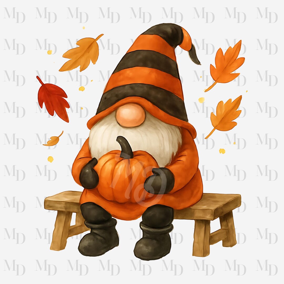Fall Gnome Pumpkin PNG, Instant Download, Digital Download, , Halloween ...