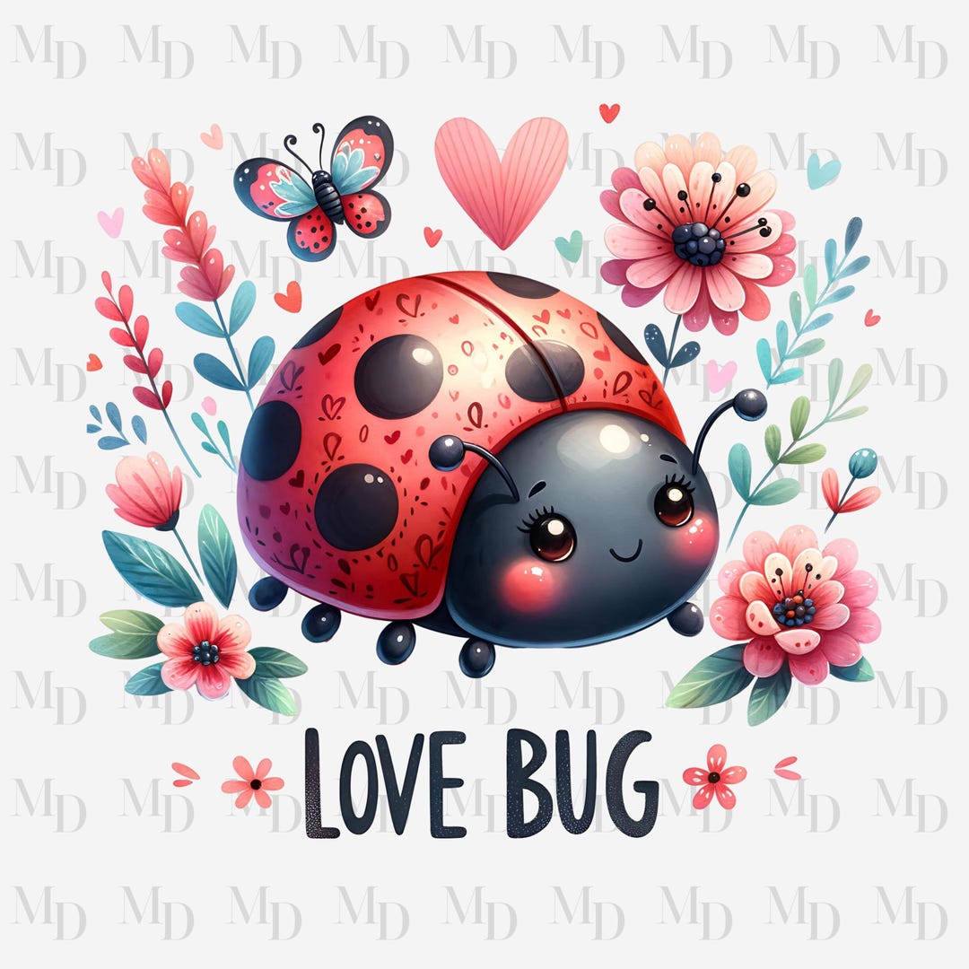 Ladybug Love Bug PNG, Ladybug Clipart, Instant Download, Digital, 300 ...
