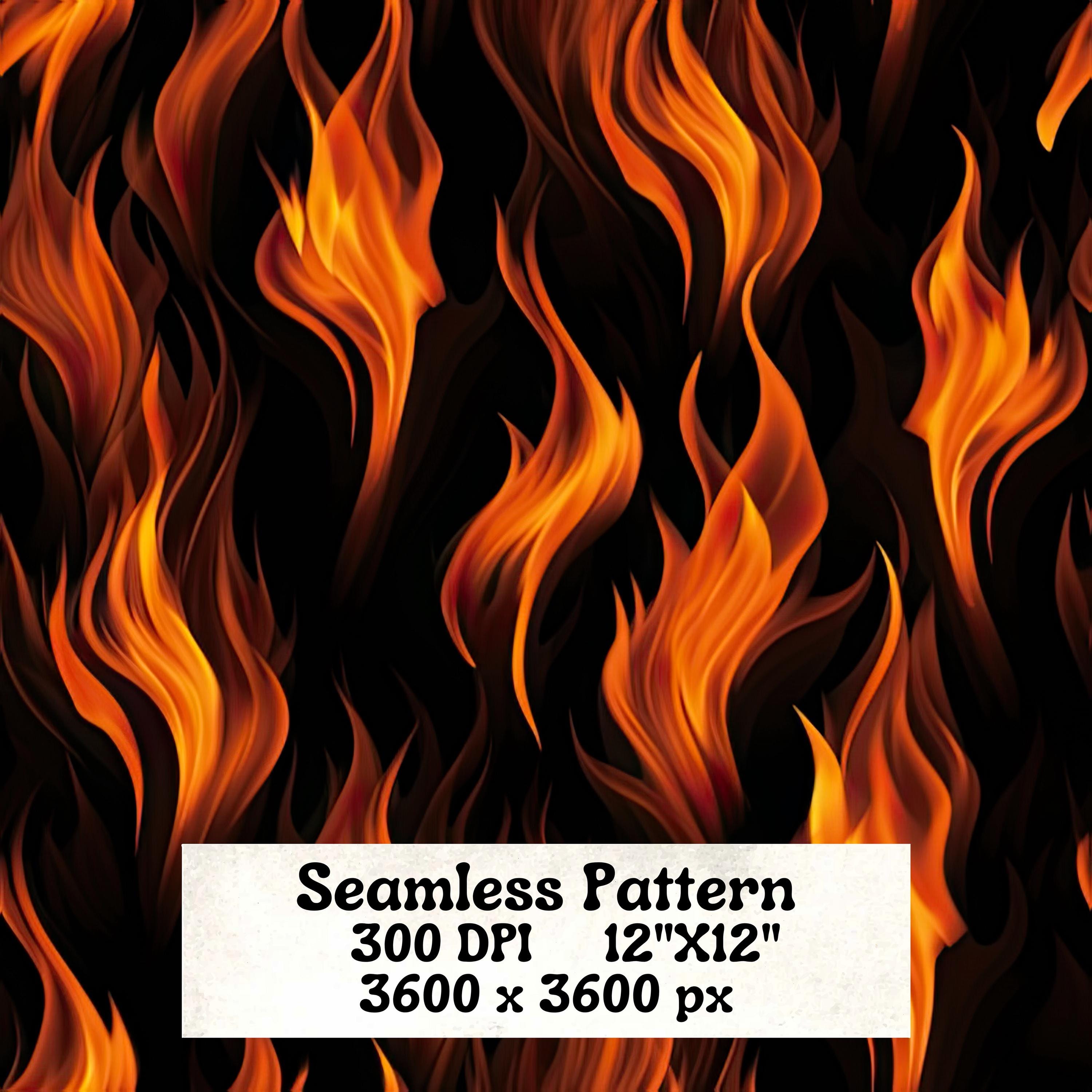 Flame Seamless Pattern , PNG, Instant Download, Fire Pattern, 300 Dpi ...