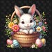 Cute Easter Bunny PNG, Instant Download, Digital, Easter Design, Bunny ...