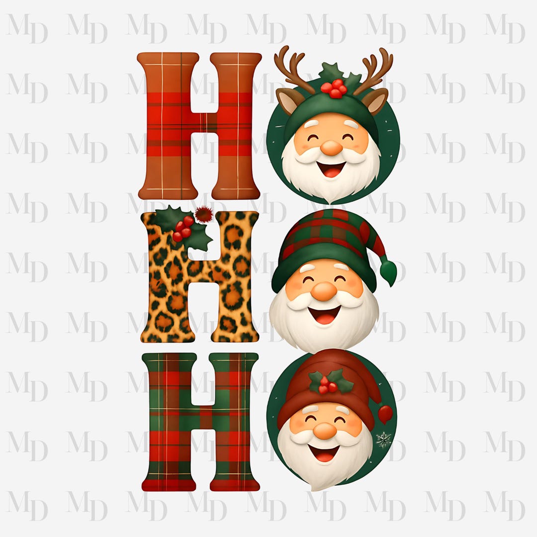 Christmas Gnomes PNG, HO Ho Ho Three Christmas Gnomes Digital Design ...