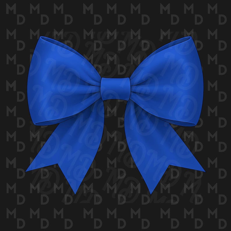 Royal Blue Big Bow PNG, Instant Download, Clipart, Coquette Design ...