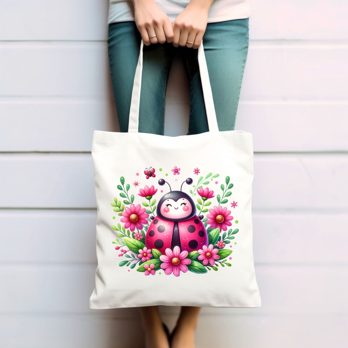 Cute Pink Ladybug PNG, Bug Clipart, Instant Download, Digital, 300 DPI ...