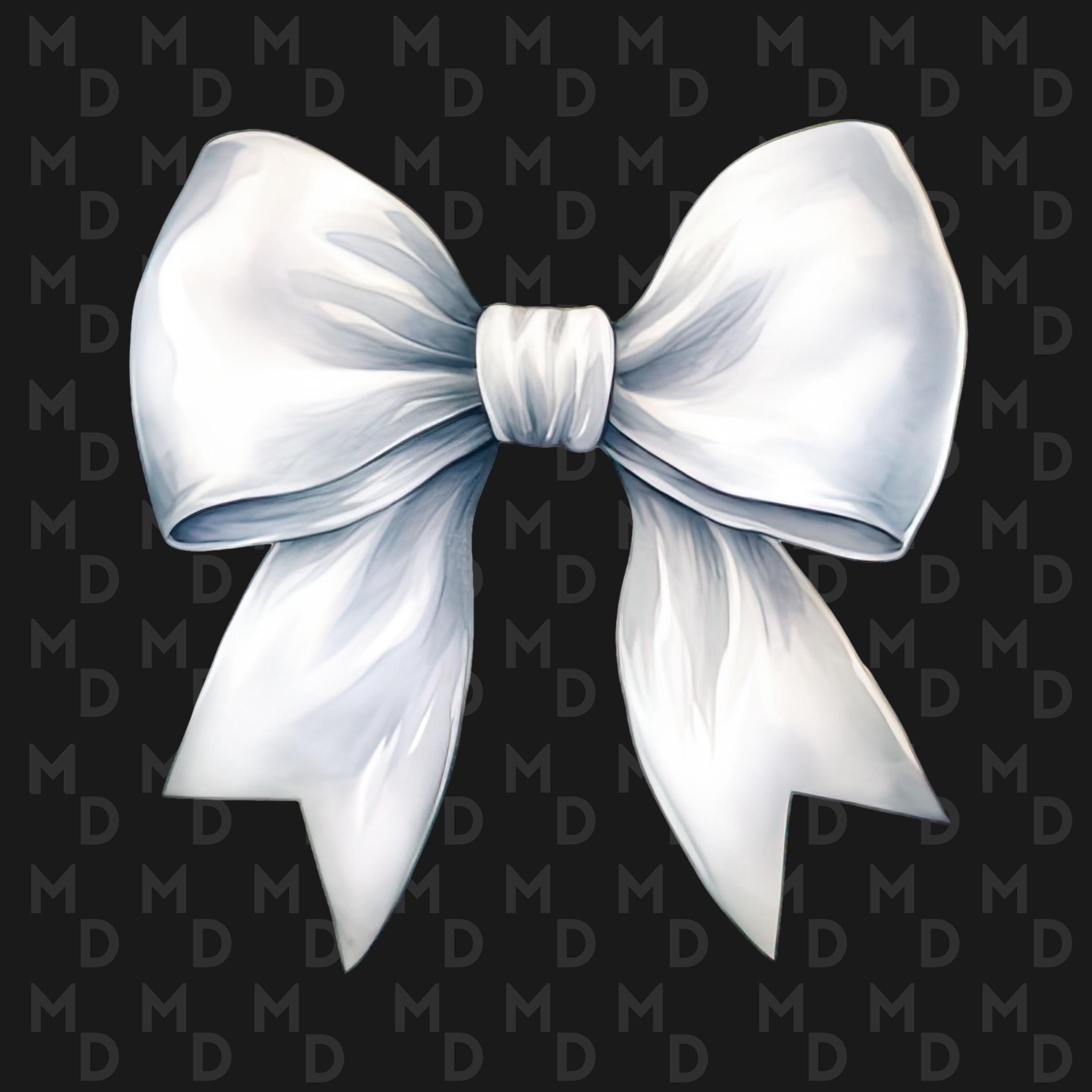 White Big Bow PNG, Instant Download, Clipart, Coquette Design ...