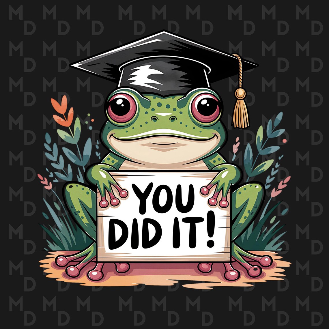 Graduation Frog PNG, Graduate, Frogs, Sublimation, Clipart, Digital ...