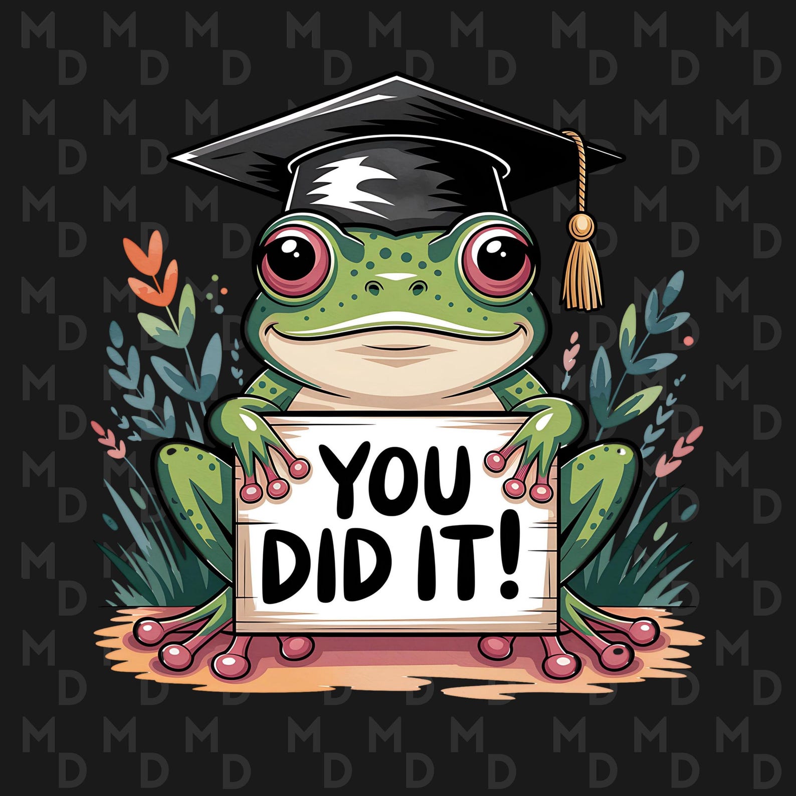 Graduation Frog PNG, Graduate, Frogs, Sublimation, Clipart, Digital ...