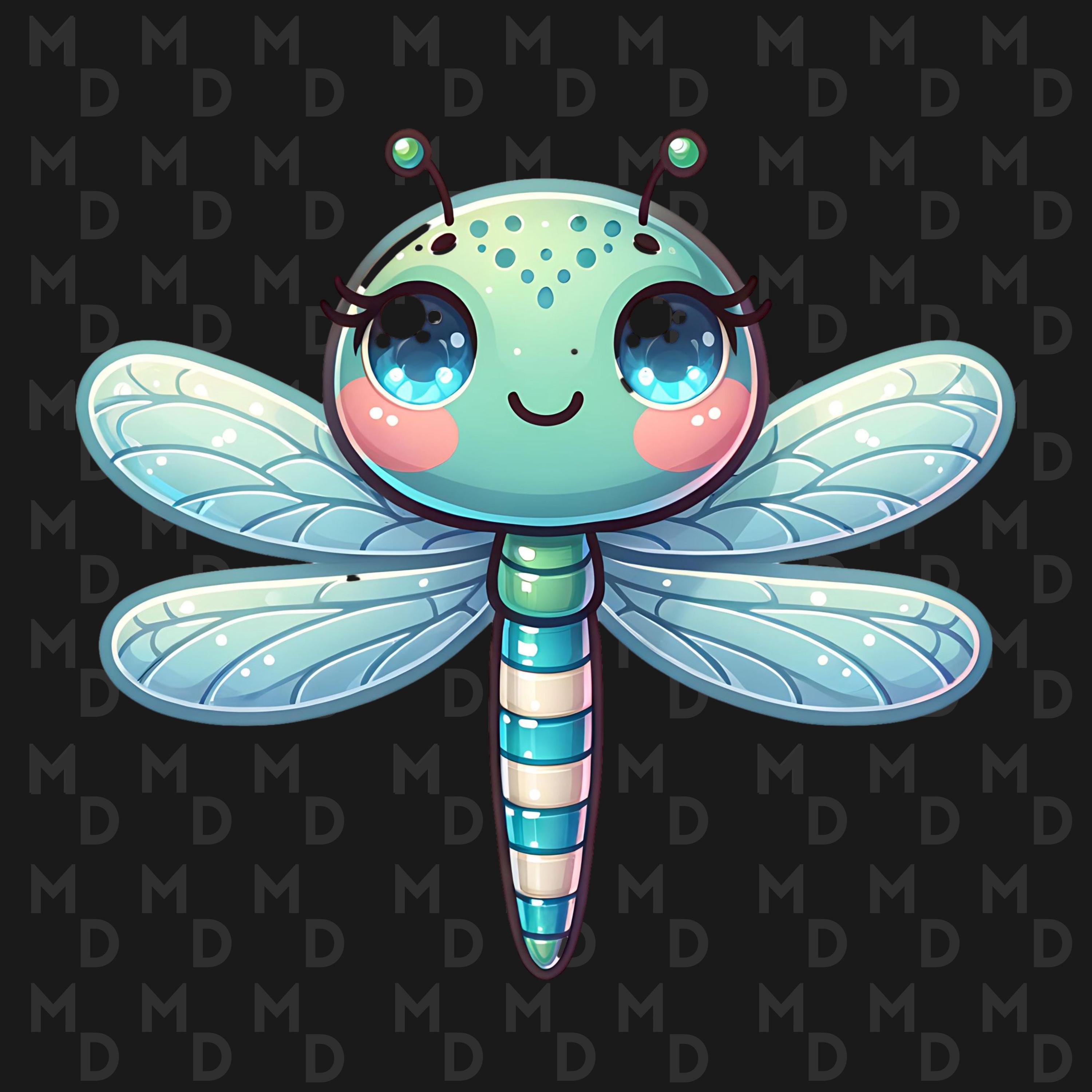 Cute Dragonfly PNG, Instant Download, Dragonfly Clipart, Sublimation ...