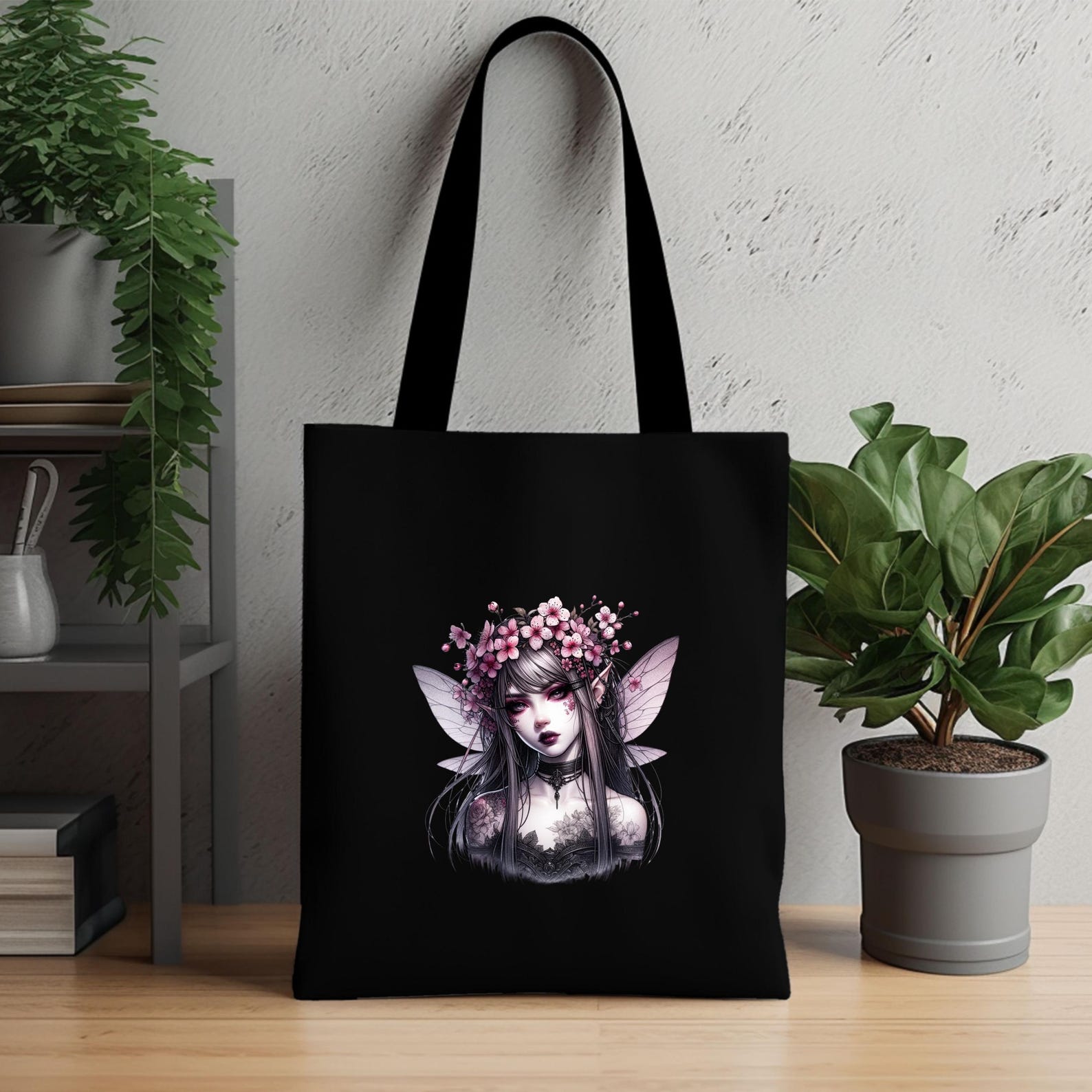 Cherry Blossom Goth Fairy PNG, Clipart, Instant Download, Fairy Design ...