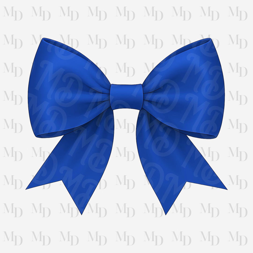 Royal Blue Big Bow PNG, Instant Download, Clipart, Coquette Design ...