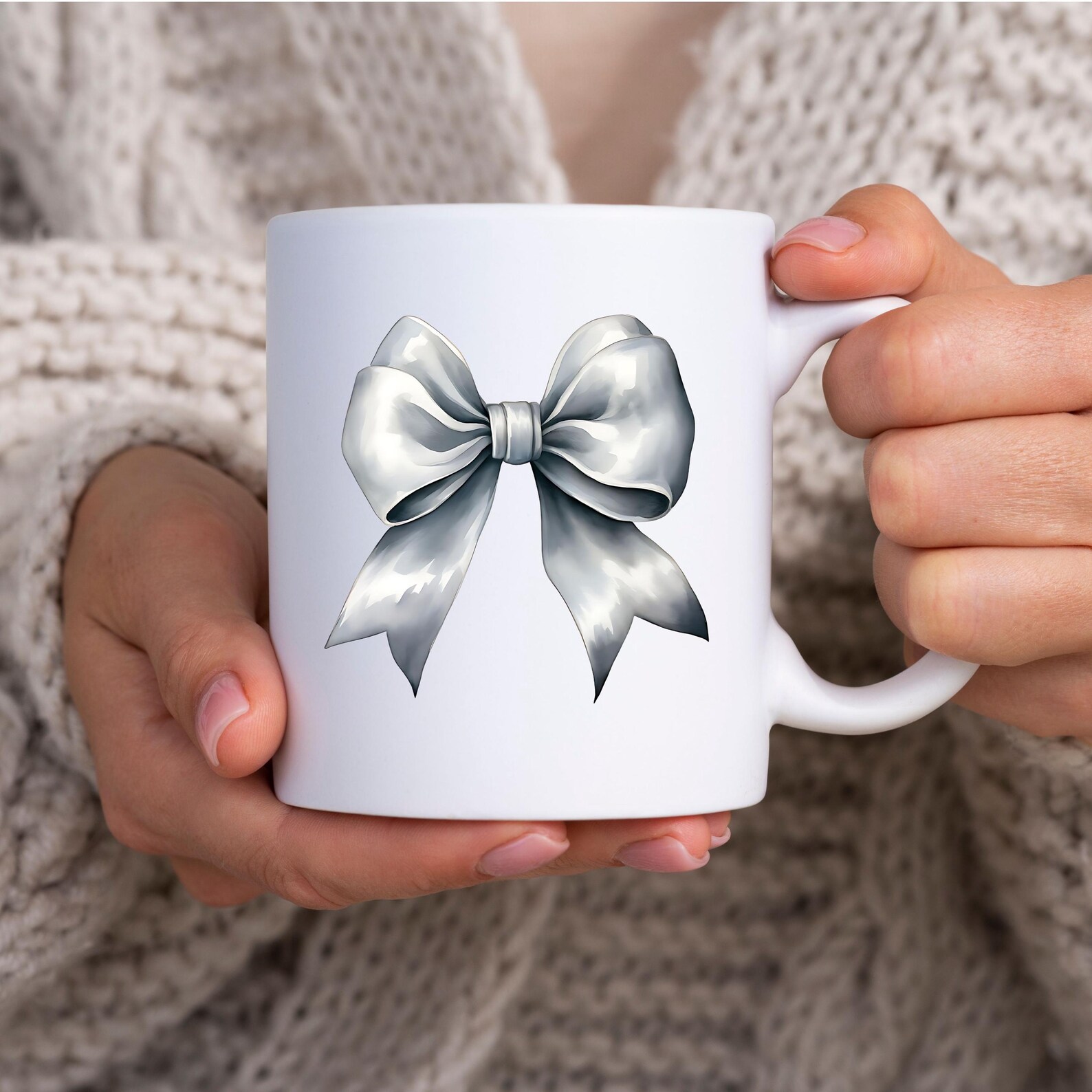 Light Grey Bow PNG, Sublimation, Digital Download, Instant Download ...